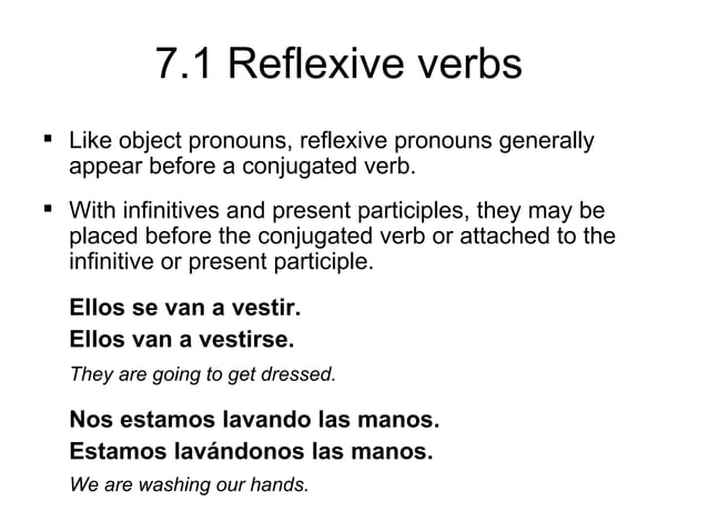 7.1 Reflexive verbs | PPT