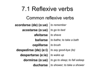 7.1 Reflexive verbs | PPT
