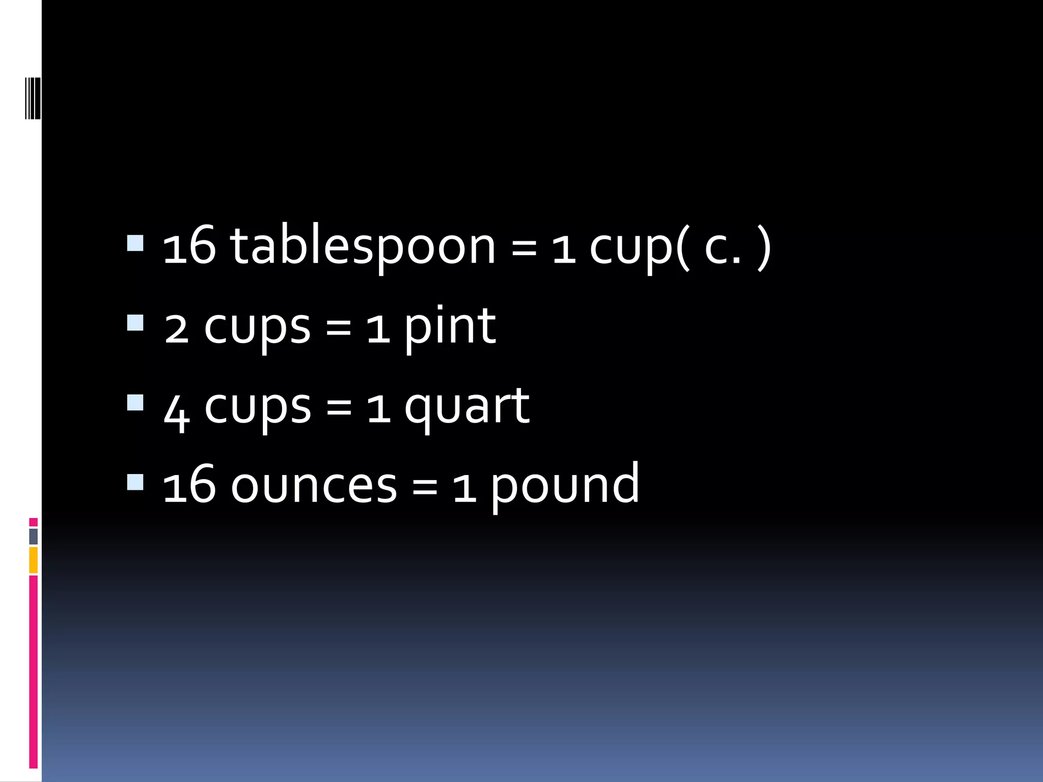 7 1 standard table of weight and measures | PPTX