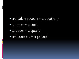 7 1 standard table of weight and measures | PPTX