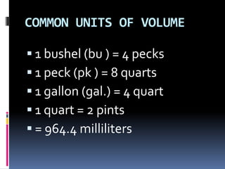 7 1 standard table of weight and measures | PPT