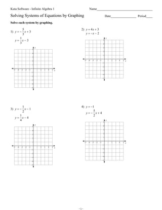 7.1 systems of equations graphing (no key) | PDF