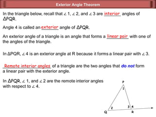 Remote Interior Angles