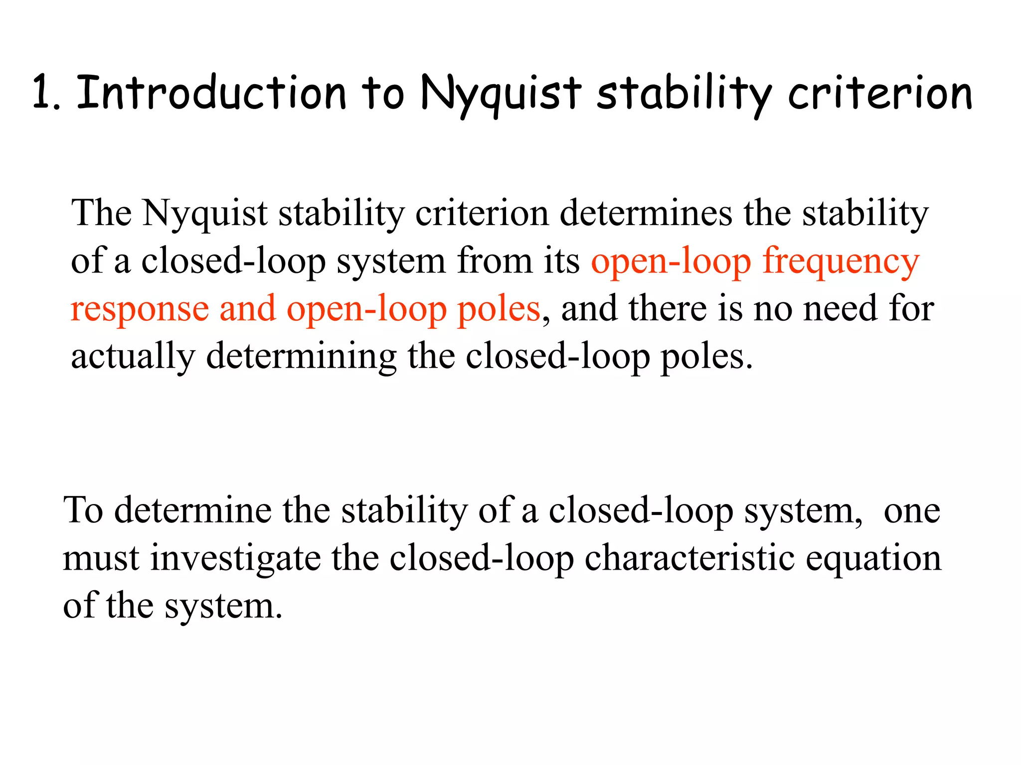 7-2.Nyquist Stability Criterion.ppt | Programming Languages | Computing