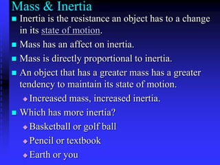 7-2 Newtons 1st Law | PPT