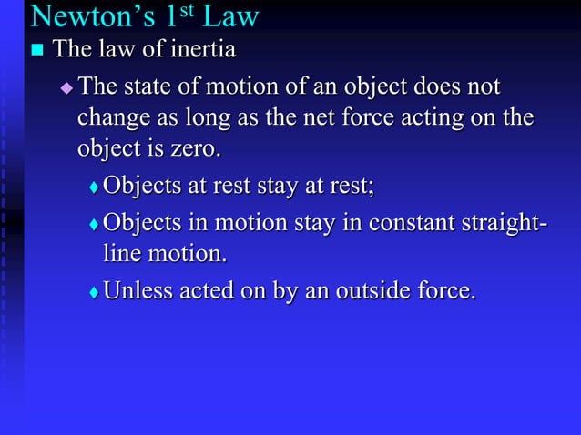 7-2 Newtons 1st Law | PPT