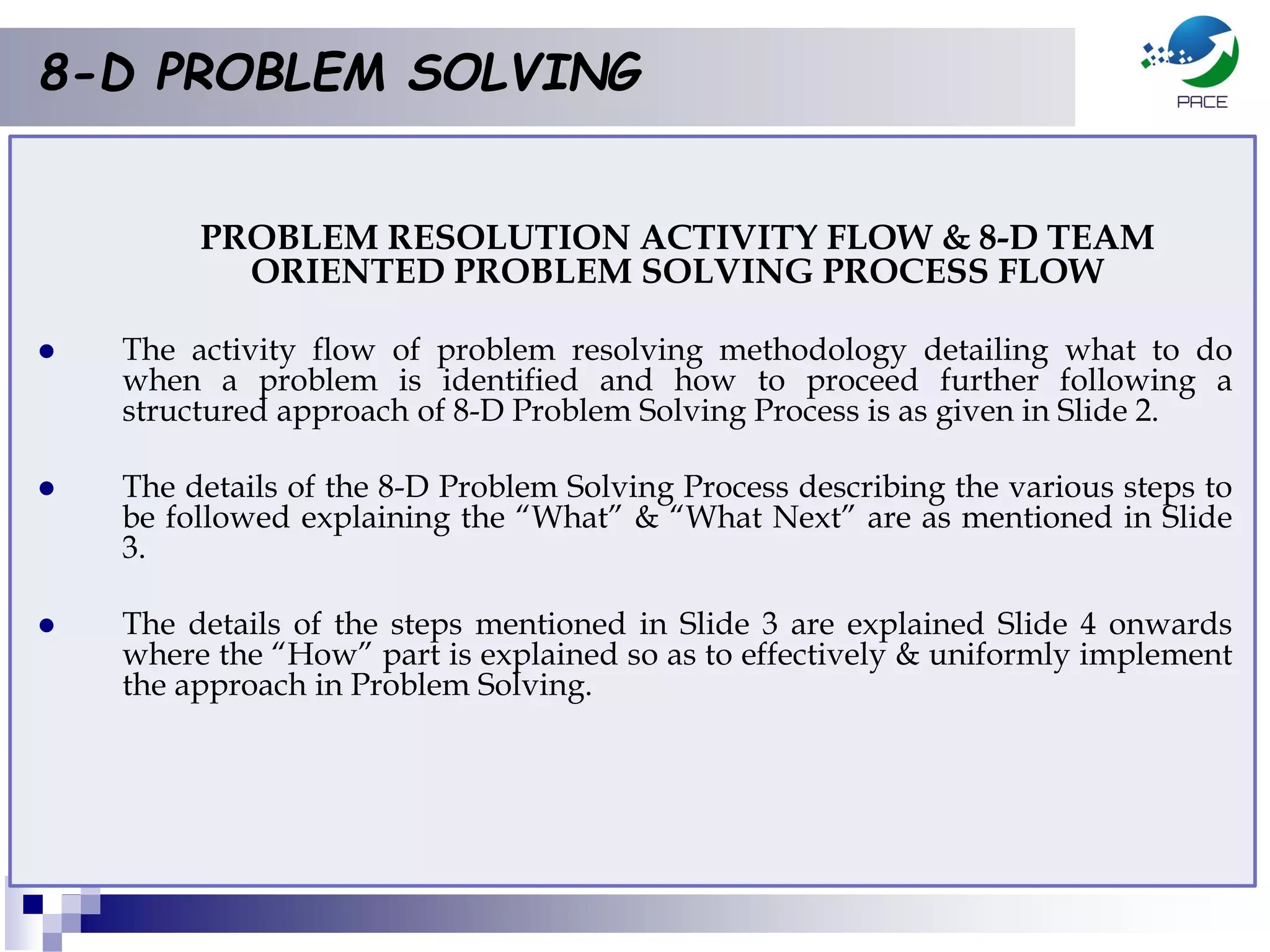 8D Problem Solving | PPTX