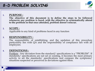 8D Problem Solving | PPTX