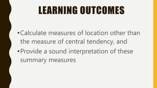 Other Measures of Location | PPTX