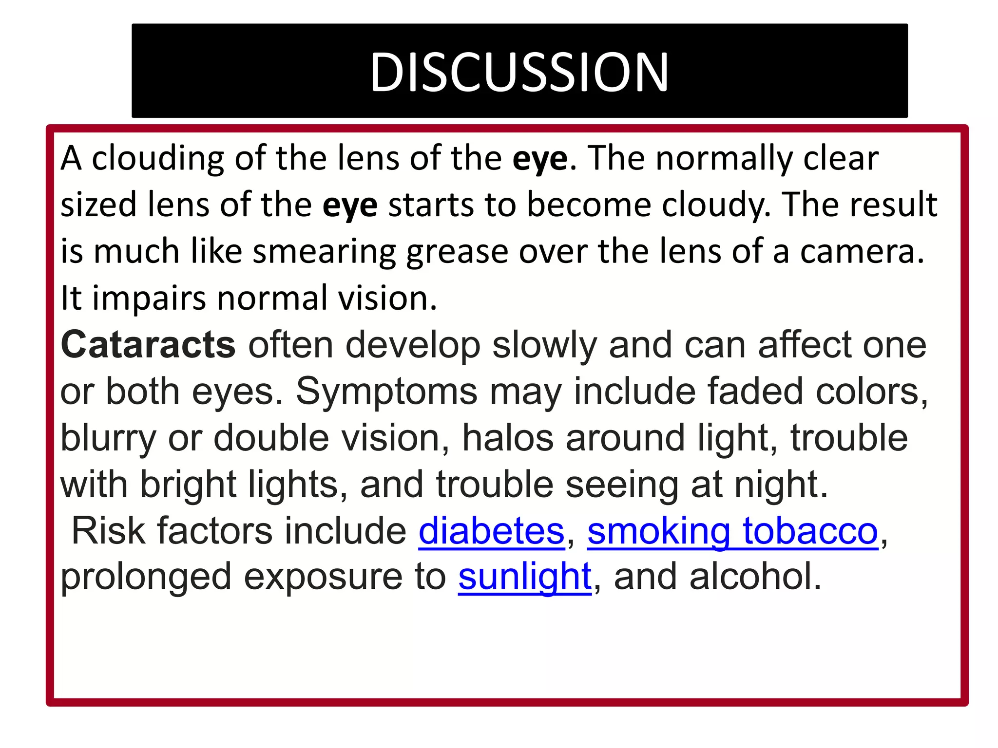 A CASE STUDY ON CATARACT - SLIDESHARE | PPTX