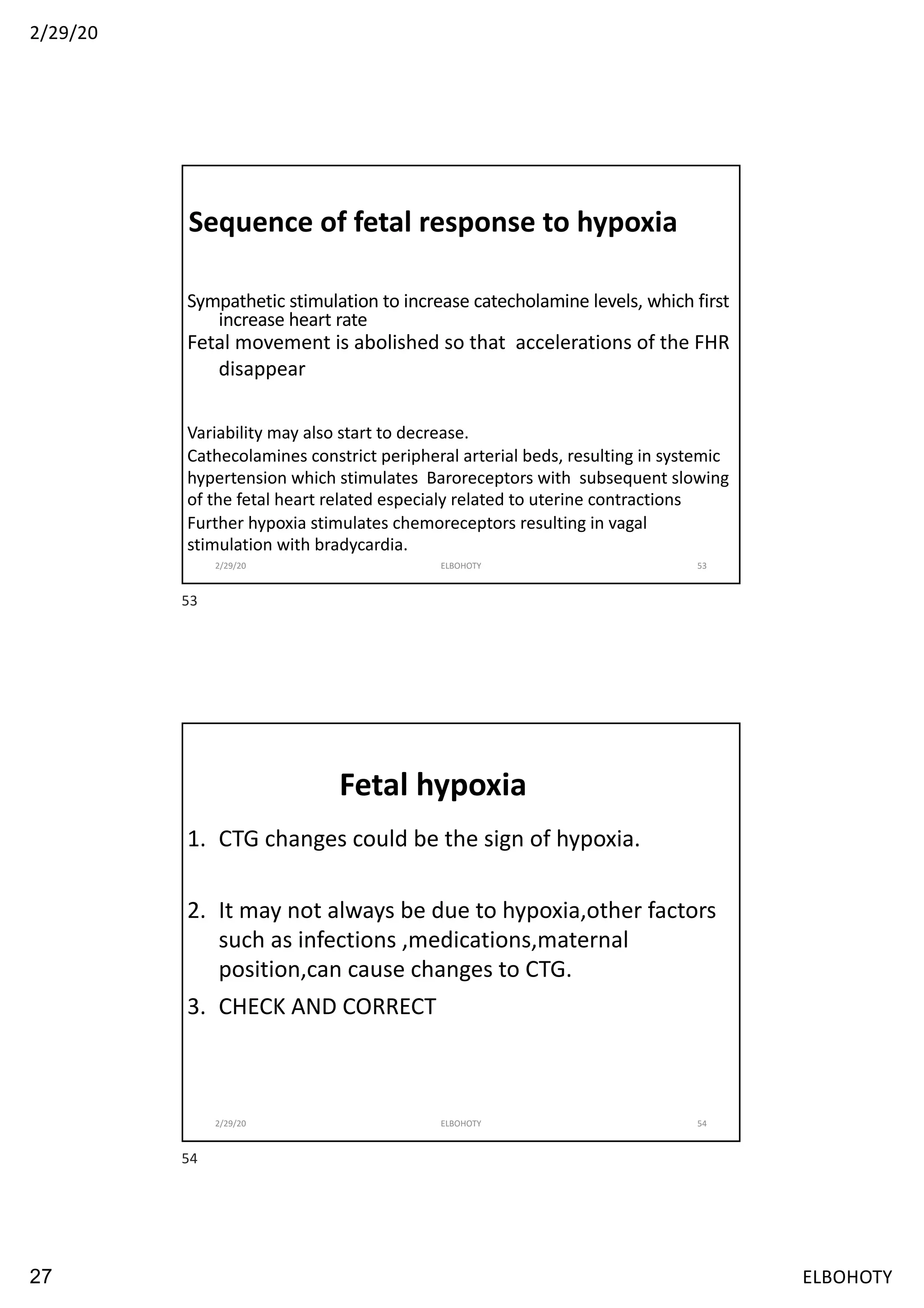 Electronic fetal monitoring | PDF
