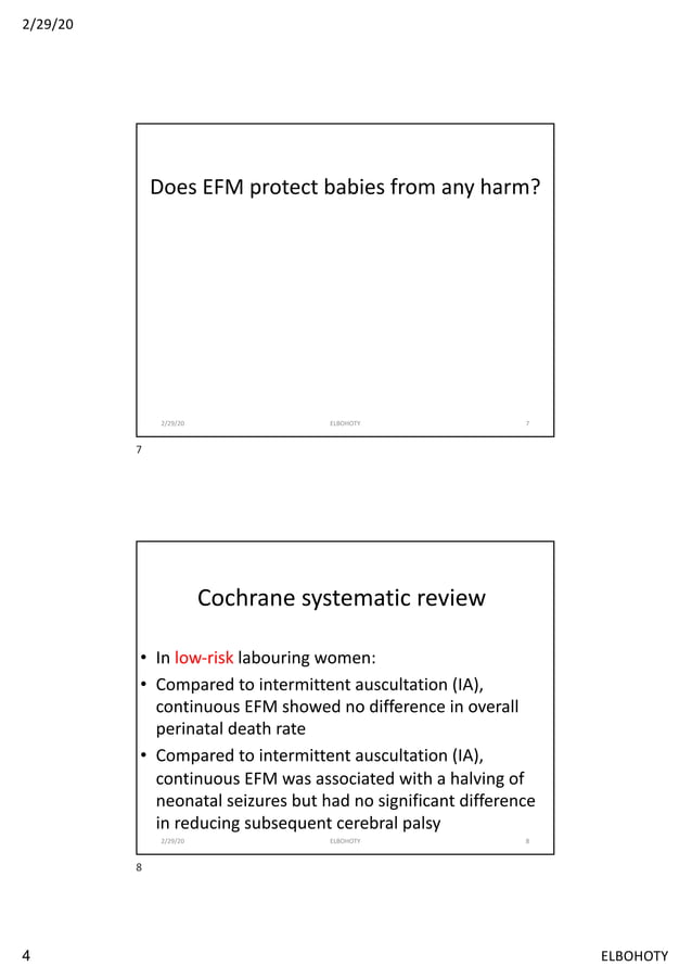 Electronic fetal monitoring | PDF