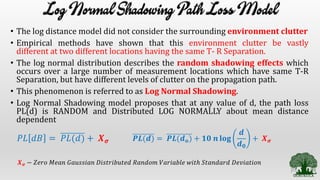 7. log distance and log normal shadowing | PDF