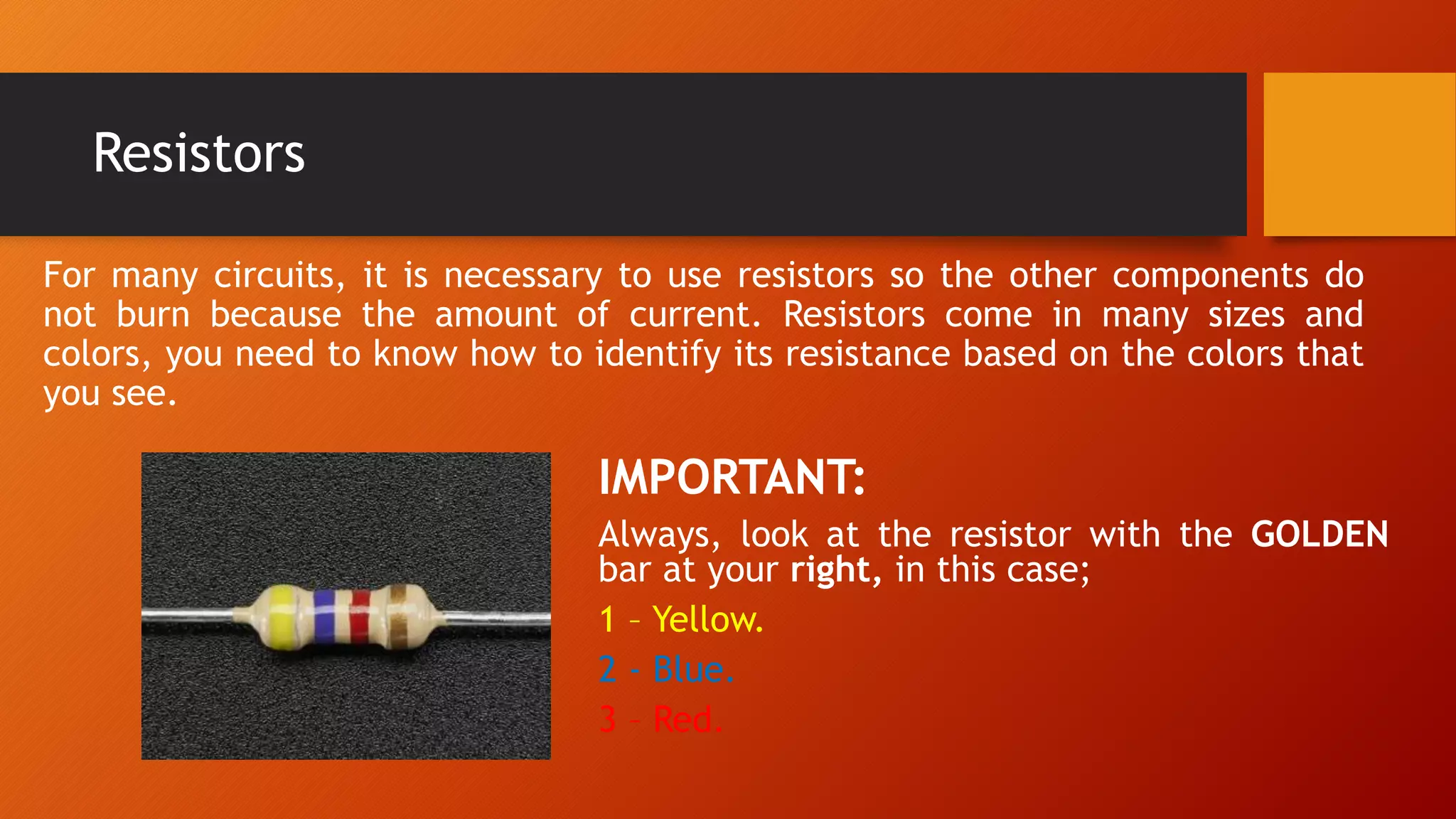 Resistors and breadboard | PPTX