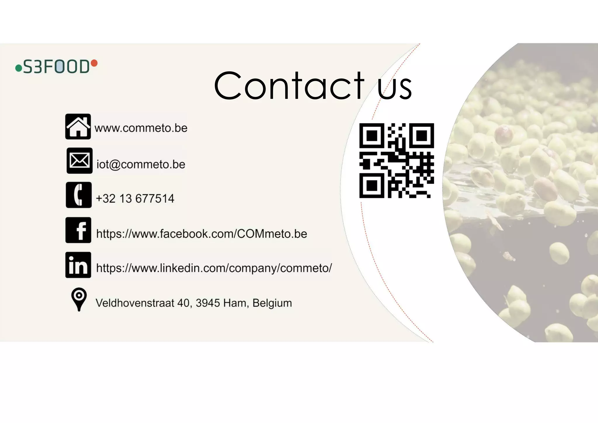 S3FOOD - IoT application possibilities for the food industry | PPT