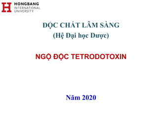 Ngộ độc tetrodotoxin | PDF