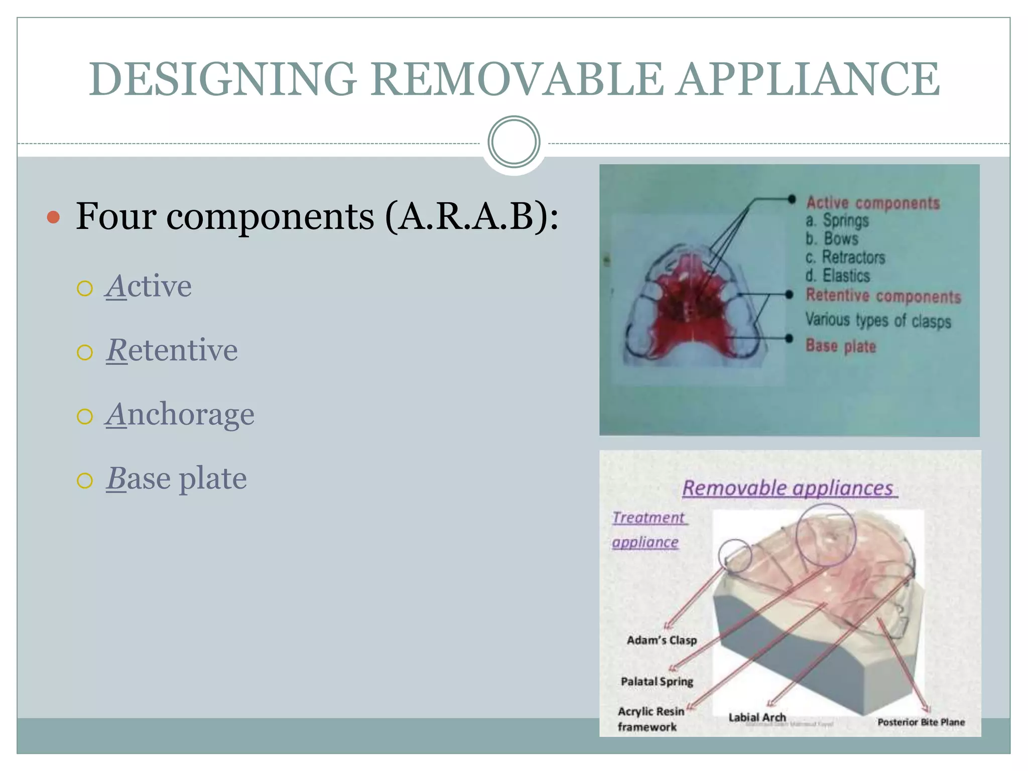 7. removable appliances | PPTX