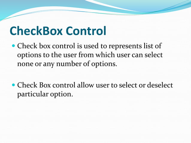 7. check box control | PPTX