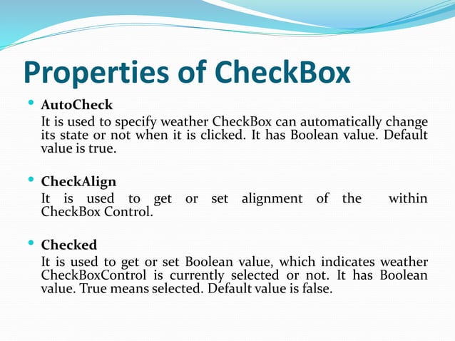 7. check box control | PPTX