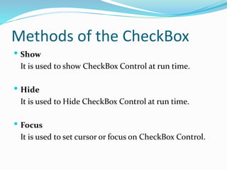 7. check box control | PPTX