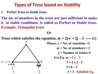 7. analysis of truss part i, methof of joint, by-ghumare s m | PDF