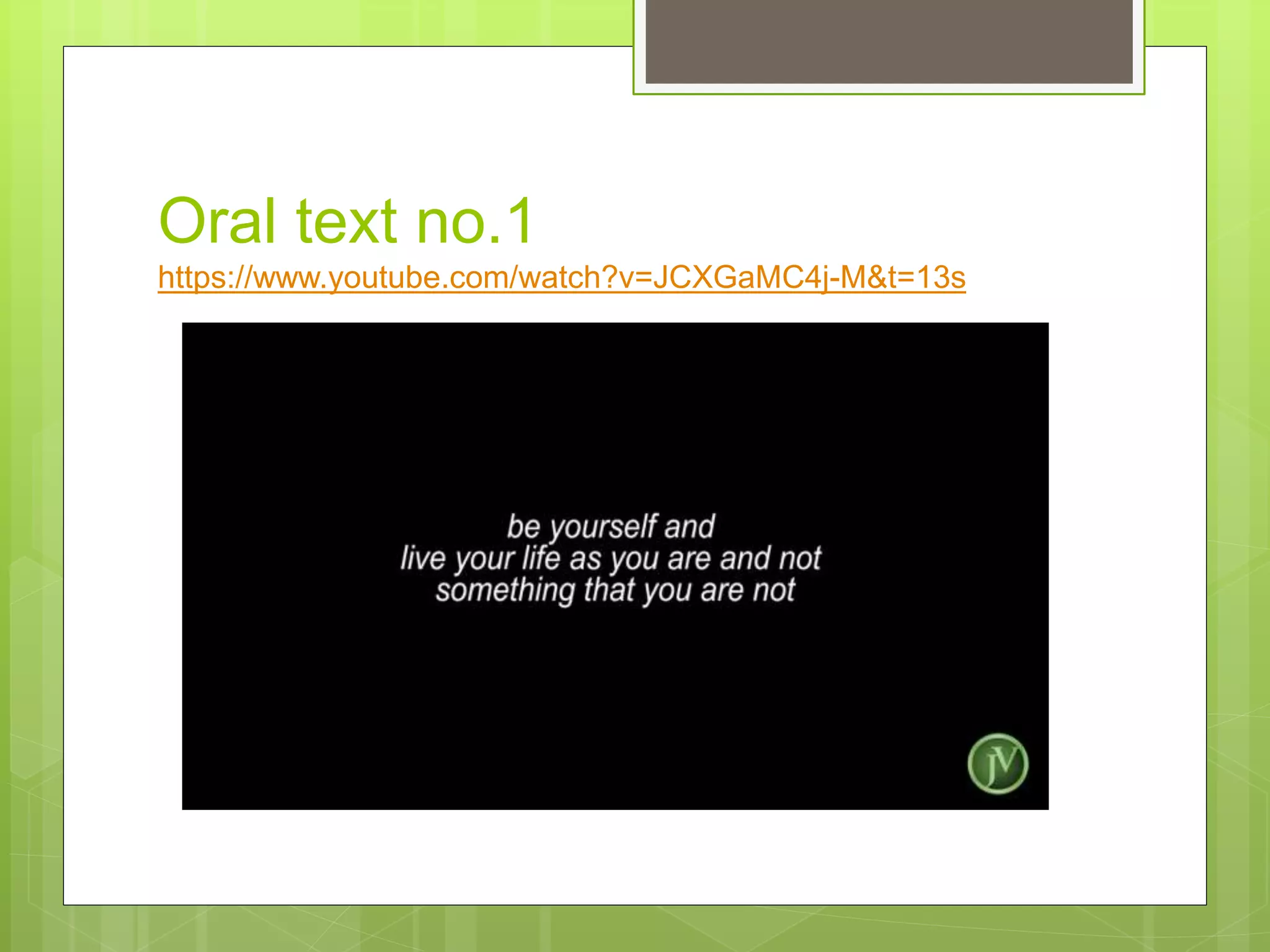 7. comprehends various kinds of oral text | PPTX