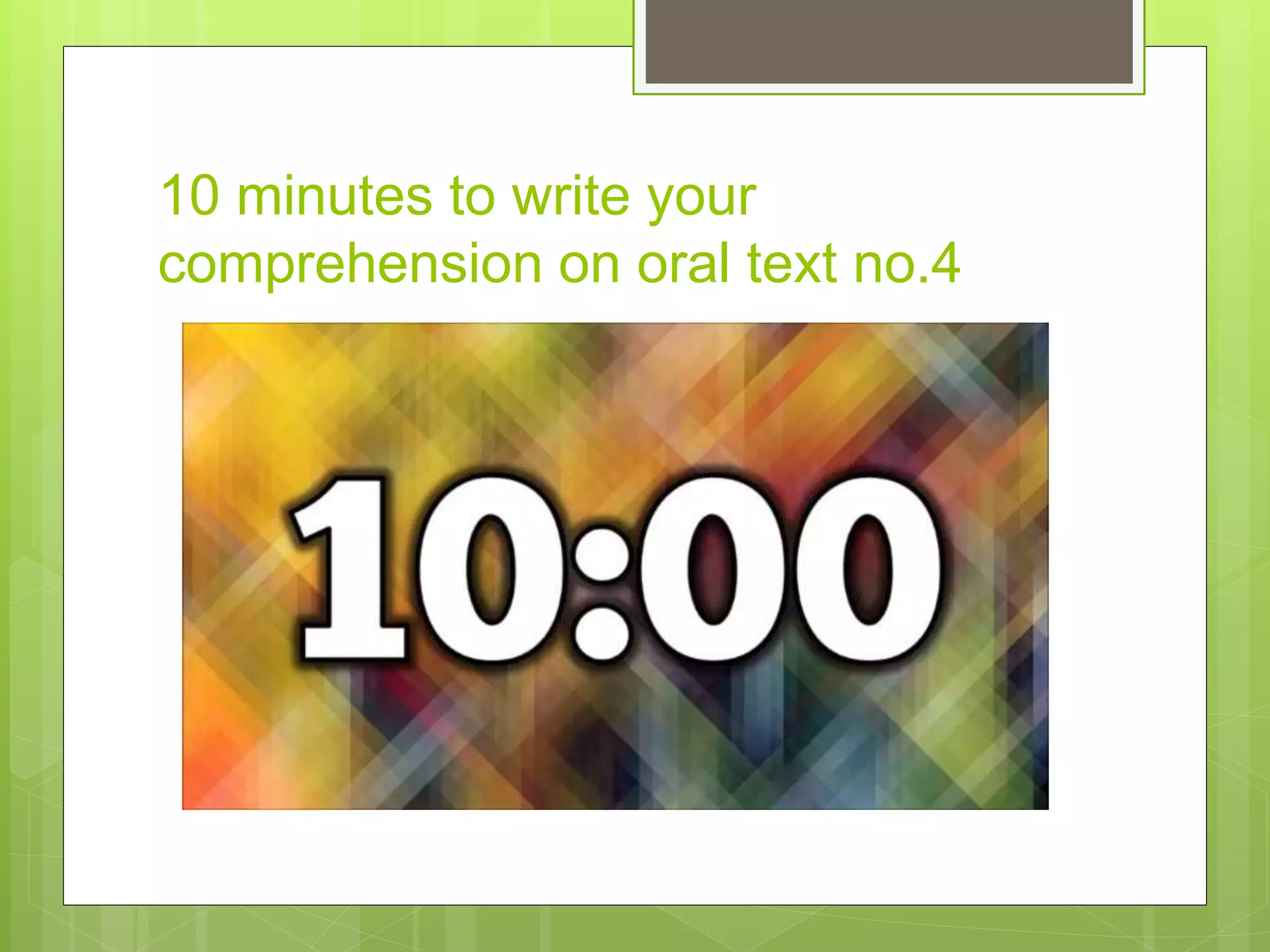 7. comprehends various kinds of oral text | PPTX