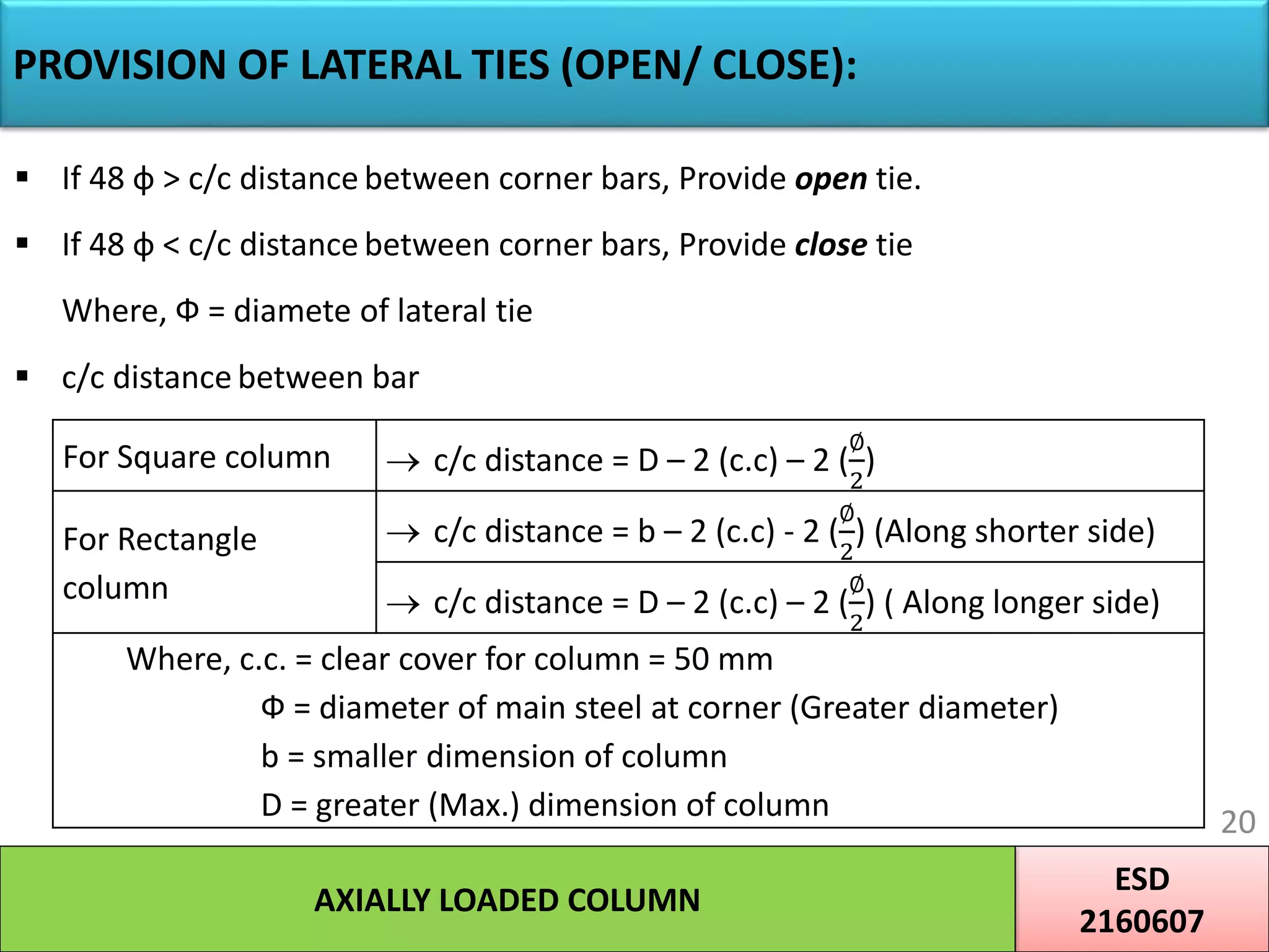 Axially Loaded Column | PPTX