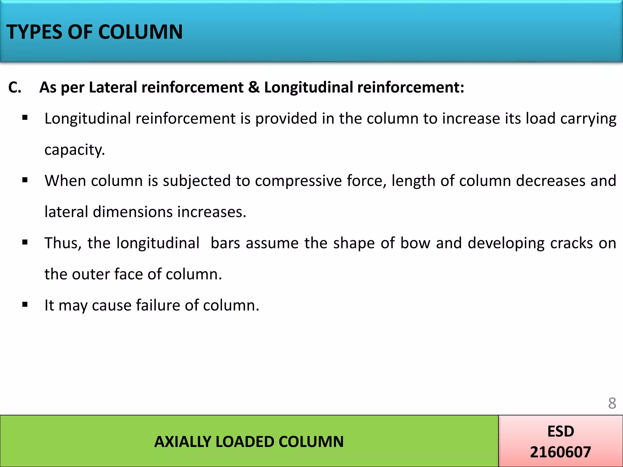 Axially Loaded Column | PPTX