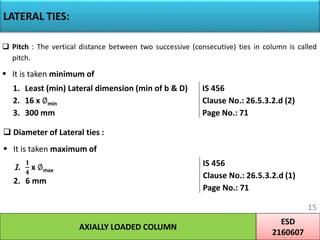 Axially Loaded Column | PPTX | Civil Engineering Industry | Industries