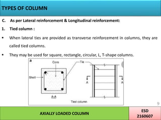 Axially Loaded Column | PPTX | Civil Engineering Industry | Industries