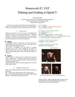 dilating and eroding in open cv | PDF | Geology | Science