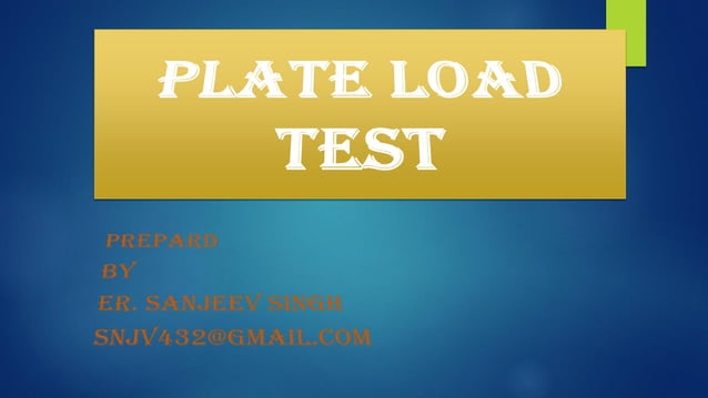 Plate load test | PDF