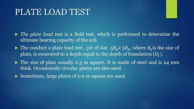 Plate load test | PDF