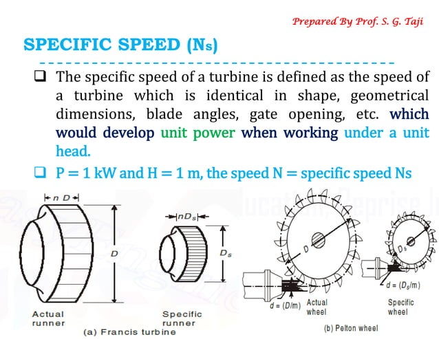 Specific Speed of Turbine | Fluid Mechanics | PDF | Physics | Science