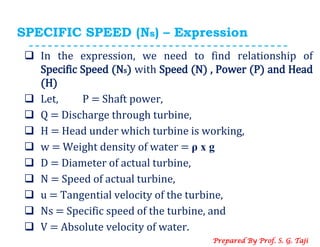 Specific Speed of Turbine | Fluid Mechanics | PDF