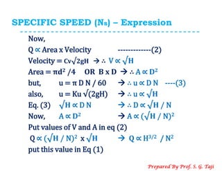 Specific Speed of Turbine | Fluid Mechanics | PDF
