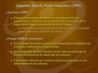 7. introduccion a cmmi | PPTX