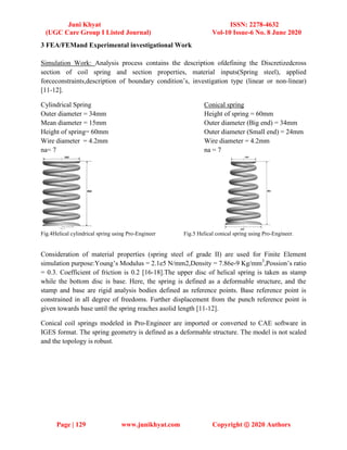 Finite Element Analysis-Modeling and simulation of coil springs | PDF