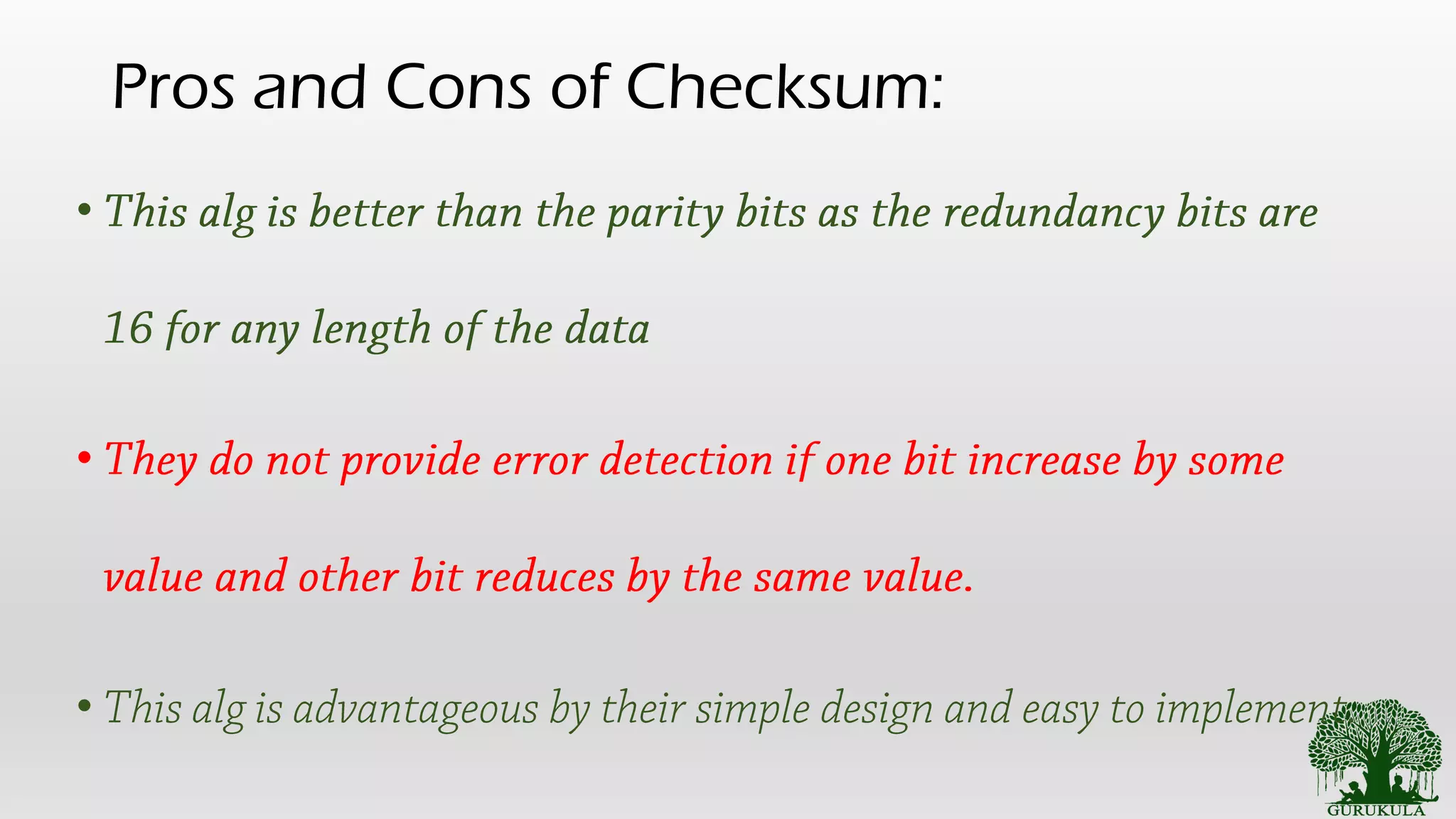 7 Data Link Layer Error Detection And Correction Codes Parity And