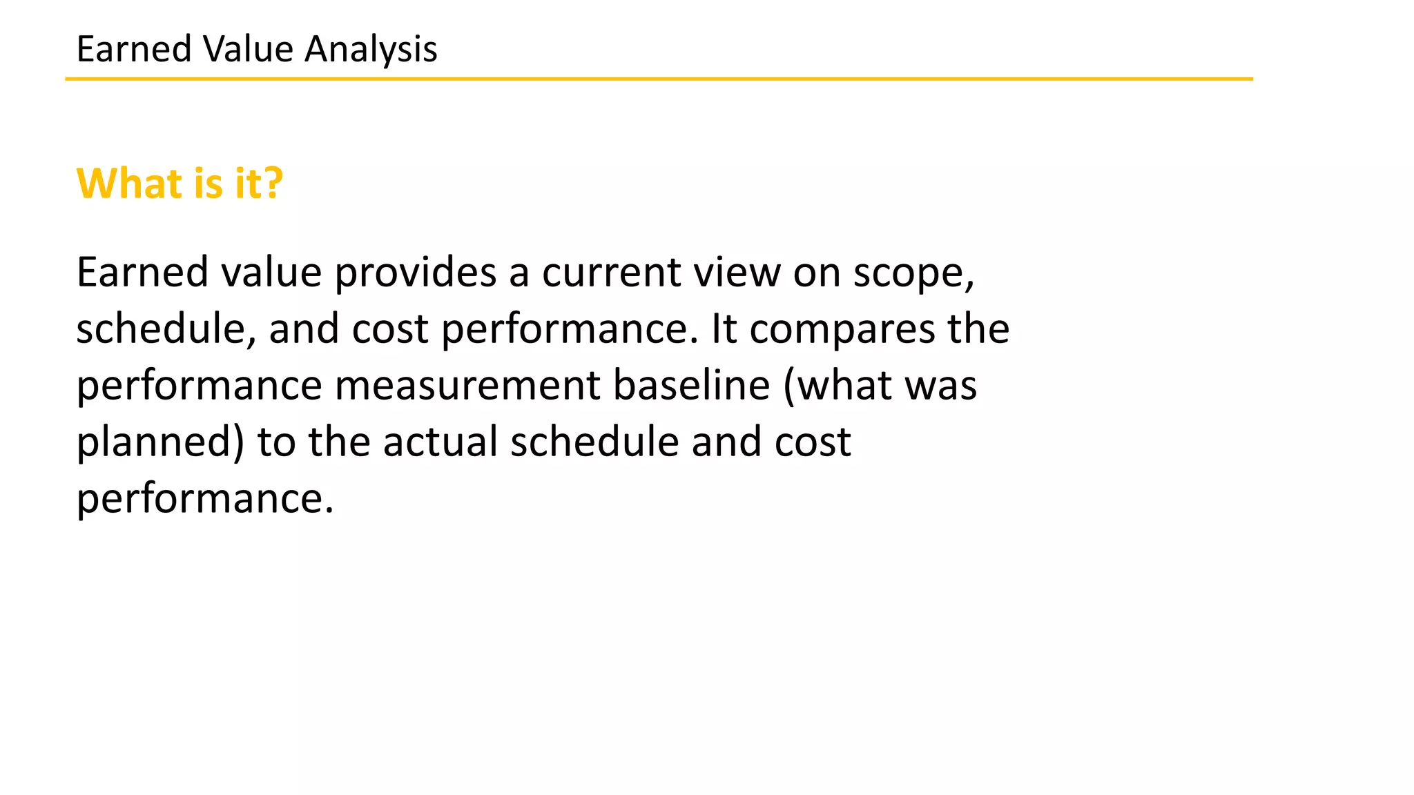 7.4 Earned Value Analysis | PPTX