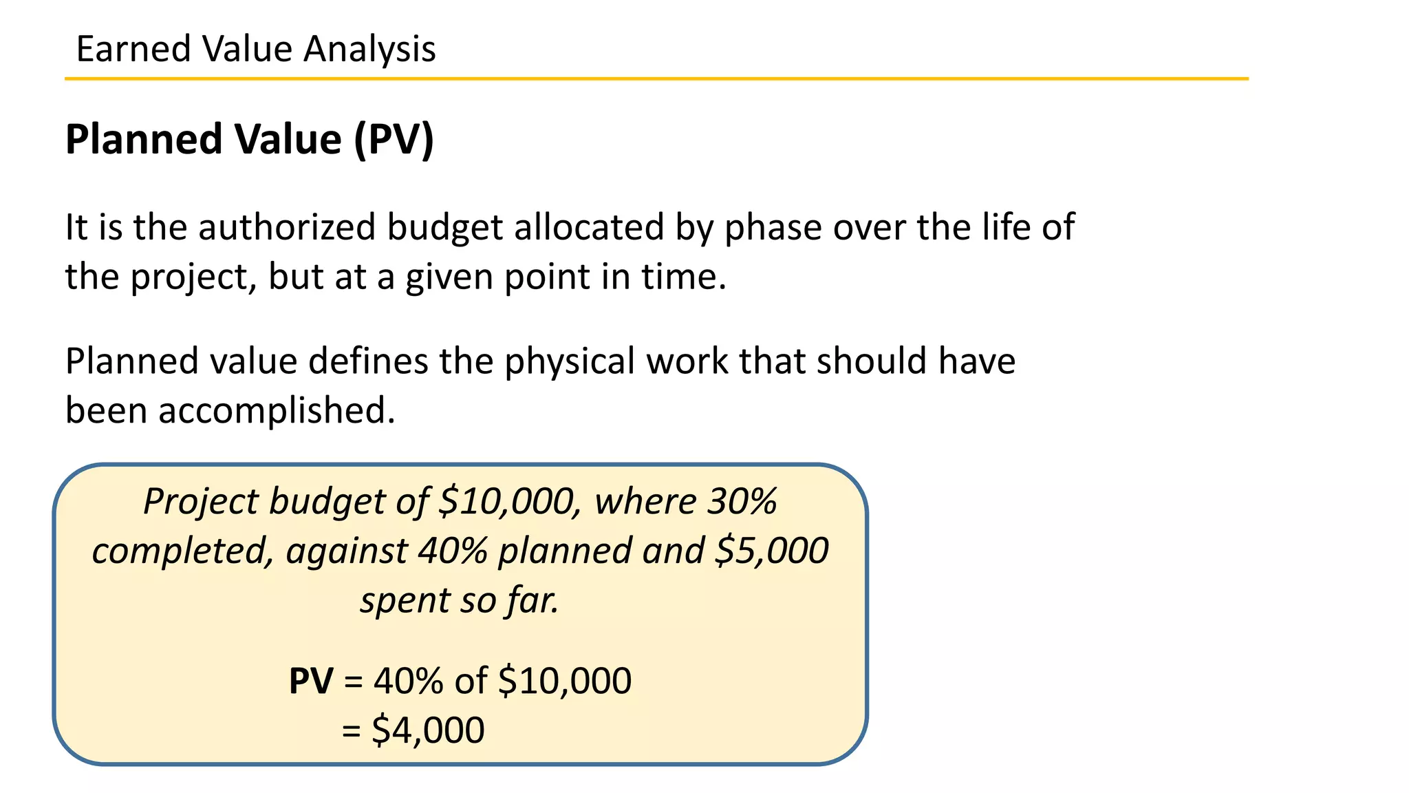 7.4 Earned Value Analysis | PPTX
