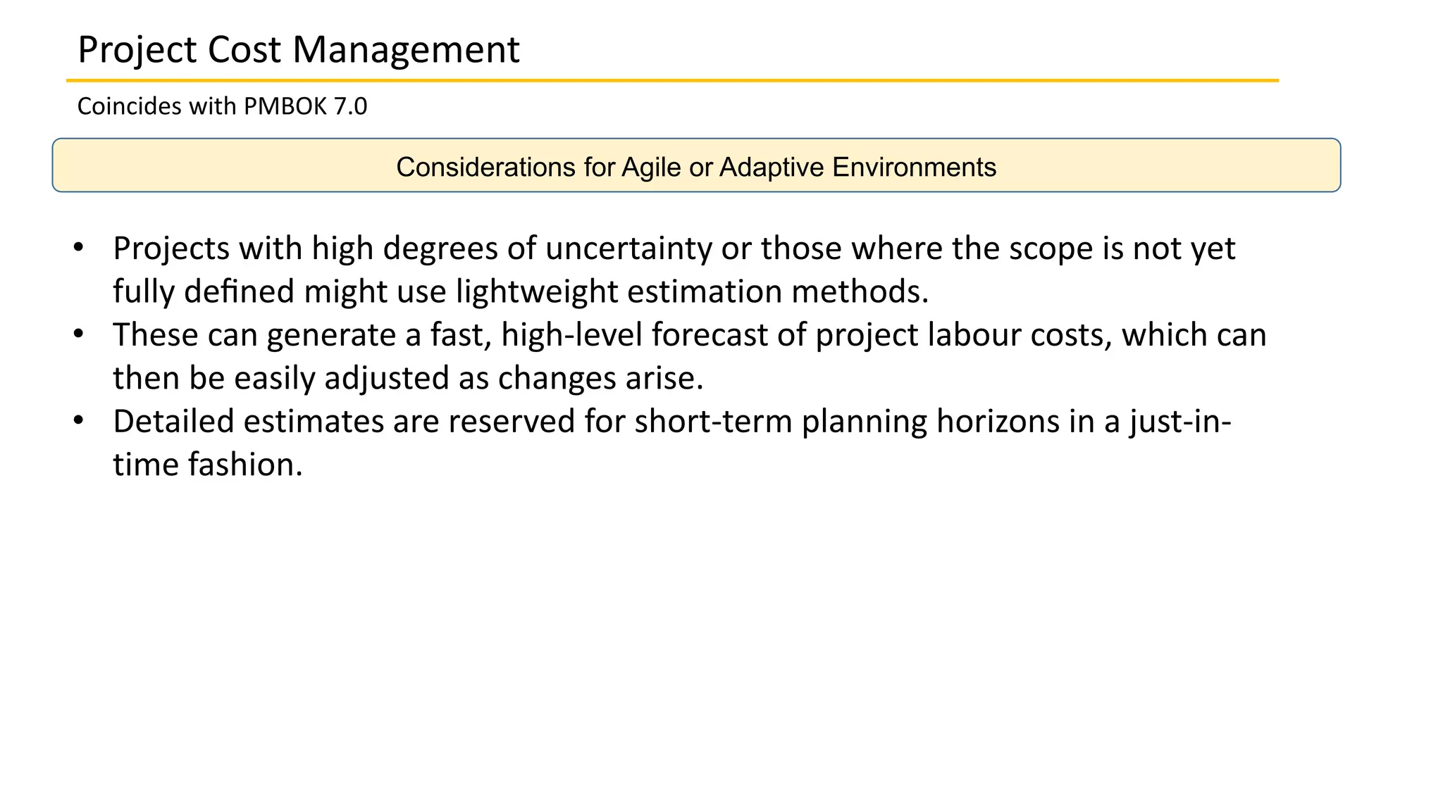 7.0 Project Cost Management Overview | PPT