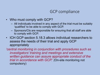Good clinical practise (GCP) | PPTX