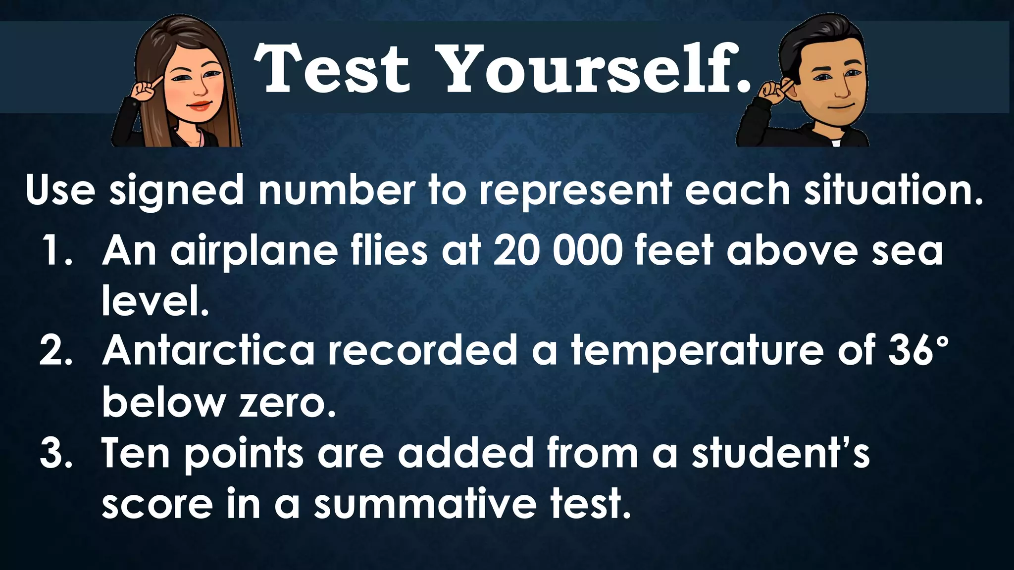Introduction to Integers (Oppositeness and Representation) | PDF