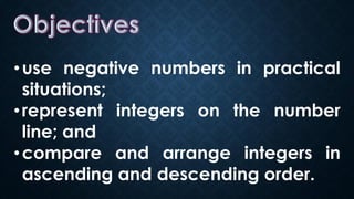 Introduction to Integers (Oppositeness and Representation) | PDF ...