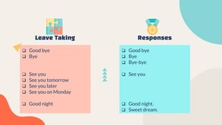 greeting and leave taking | PPTX