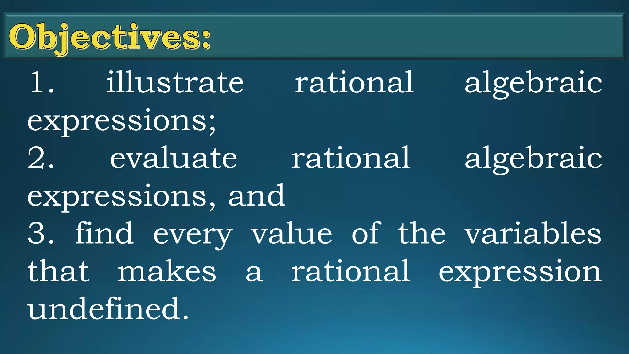 Illustrating Rational Algebraic Expressions | PDF