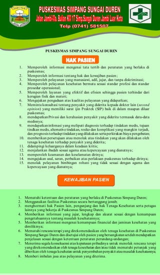 7.1.3.8 brosur hak dan kewajiban pasien | DOC