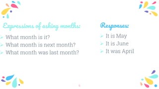 Days and Months | PPTX